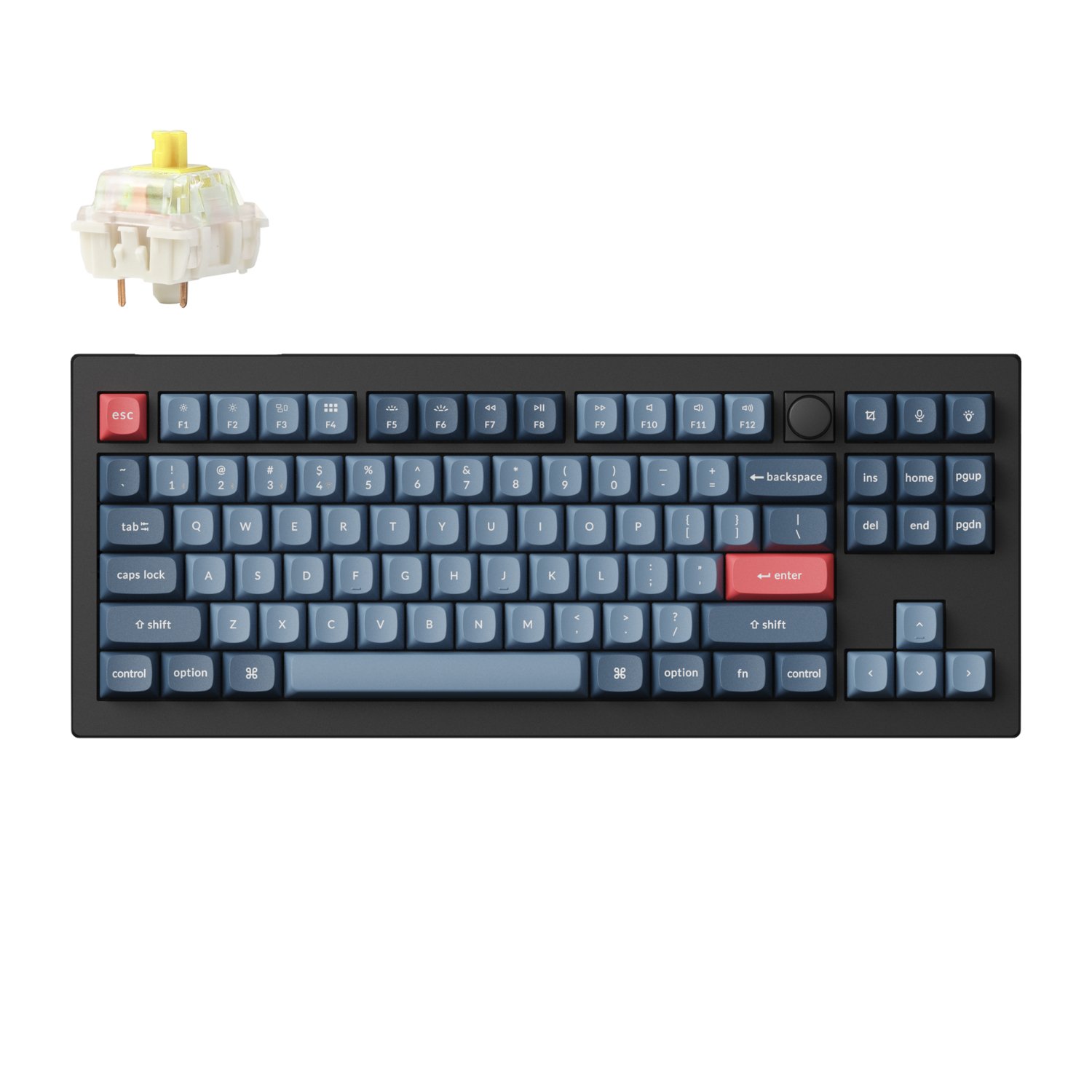 Keychron V3 Max QMK/VIA 80% Wireless Custom Mechanical Keyboard (Banana ...